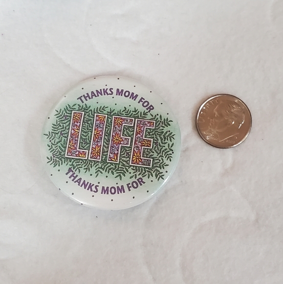 Jewelry | Thanks Mom For Life Vintage Pin Back Button Pin | Poshmark